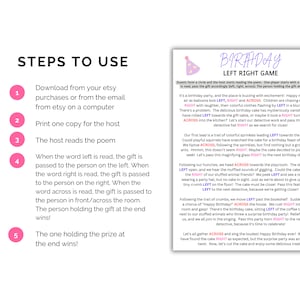 Left Right Game Birthday, Pass the Prize Game Birthday, Pass the Gift ...