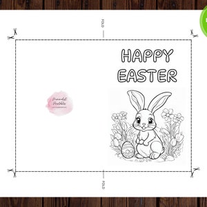 Printable Easter Coloring Card | Easter Card for Kids to Make | Easter ...