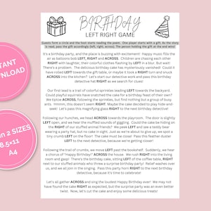 Left Right Birthday Game, Right Left Game, Left Right Story, Pass the ...