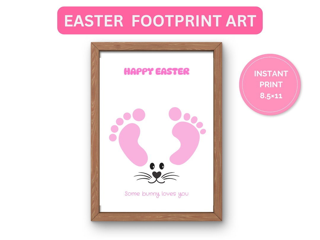 Easter Footprint Easter Footprint Art Easter Footprint Craft Easter ...