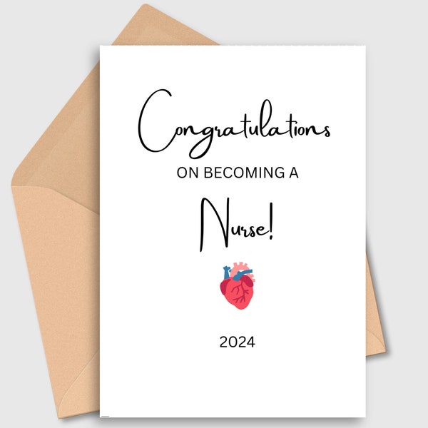 Nurse Graduate Card Printable - Etsy