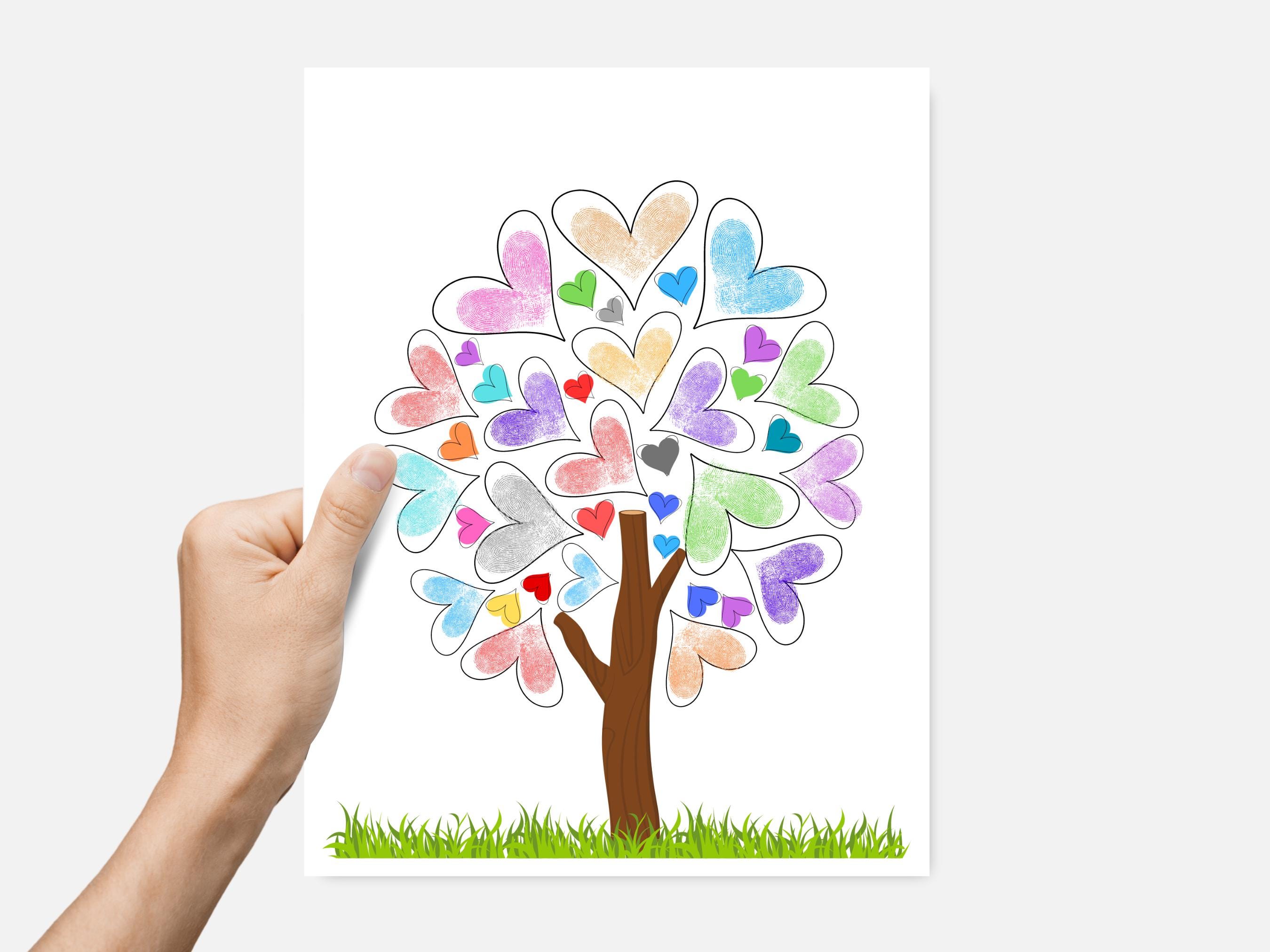 Friendship Tree, Fingerprint Tree Art, Thumbprint Tree for Teacher ...