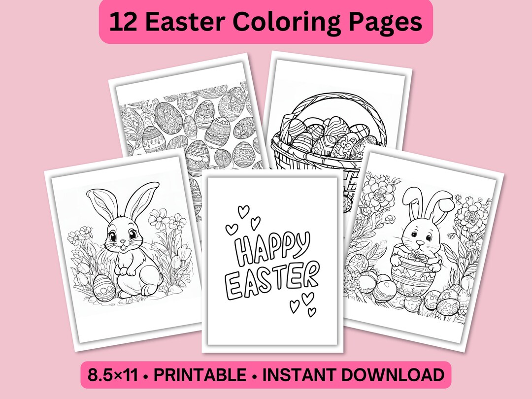 Easter Coloring Pages for Kids, Easter Coloring Sheets, Easter Eggs ...