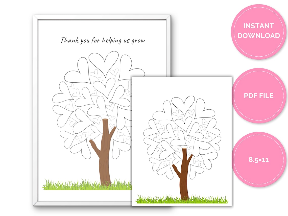 Fingerprint Thumbprint Class Tree, Printable Personalized End of School ...