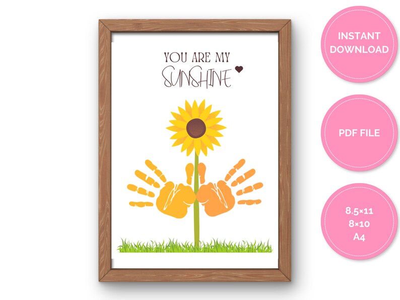 Handprint Sign for Summer Baby Toddler DIY Craft Gift, You Are My ...