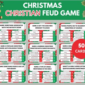 Christian Christmas Family Feud Game, Christmas Friendly Feud Game ...