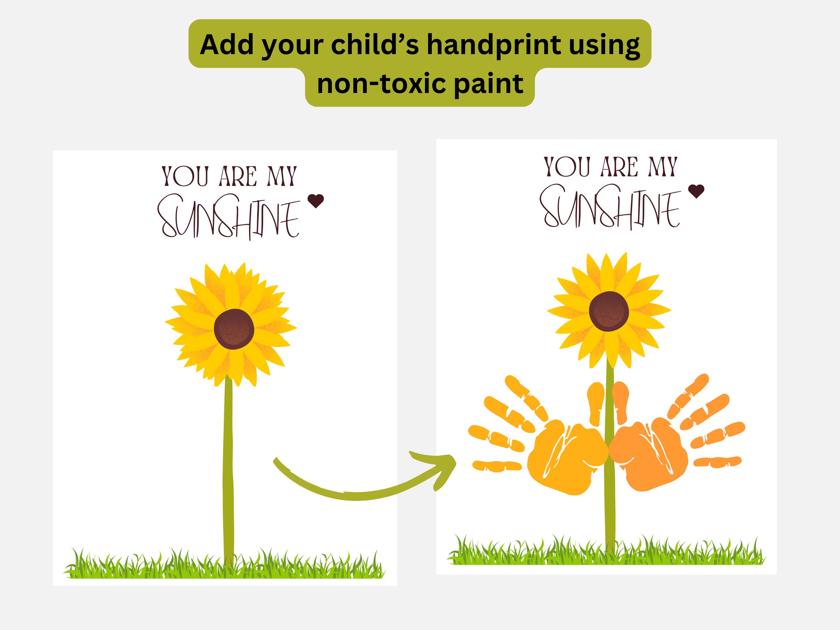Handprint Sign for Summer, You Are My Sunshine Handprint Craft, Father ...
