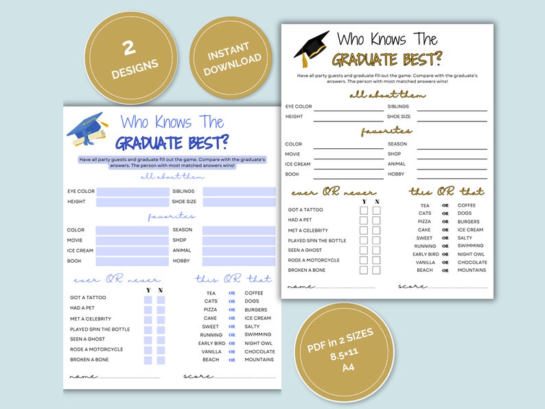 How Well Do You Know the Graduate, Who Knows the Graduate Best, Who ...