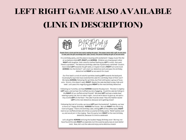 Pass the Prize Birthday Game, Pass the Gift Birthday Party Game, Teen ...