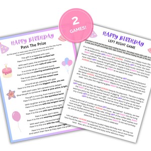 Pass the Prize Left Right Happy Birthday Game, Party Game for Teens ...