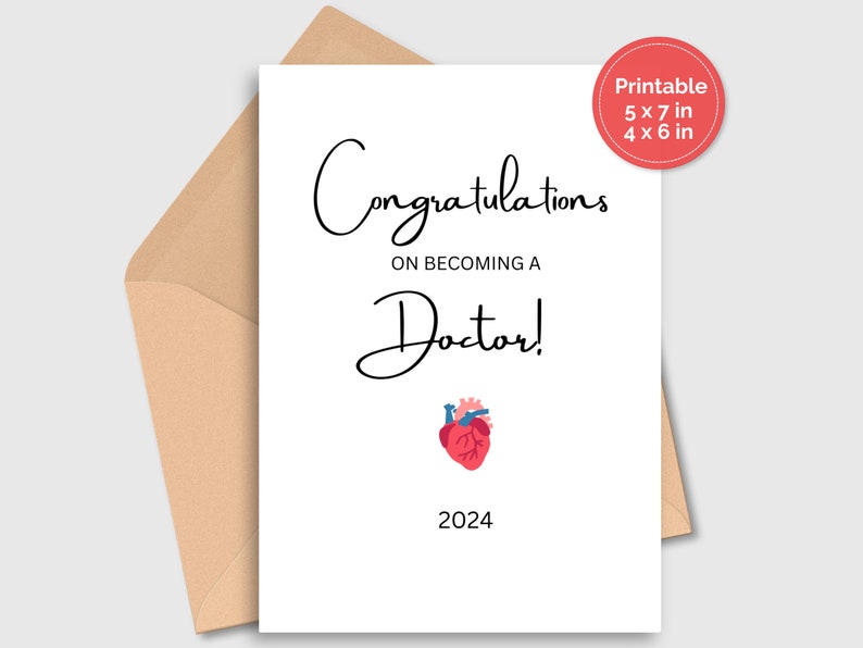 Medical School Graduation Card, Doctor Graduation Card 2024, Medical ...