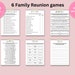 Family Reunion Games Bundle, Printable Family Game Night Activities ...
