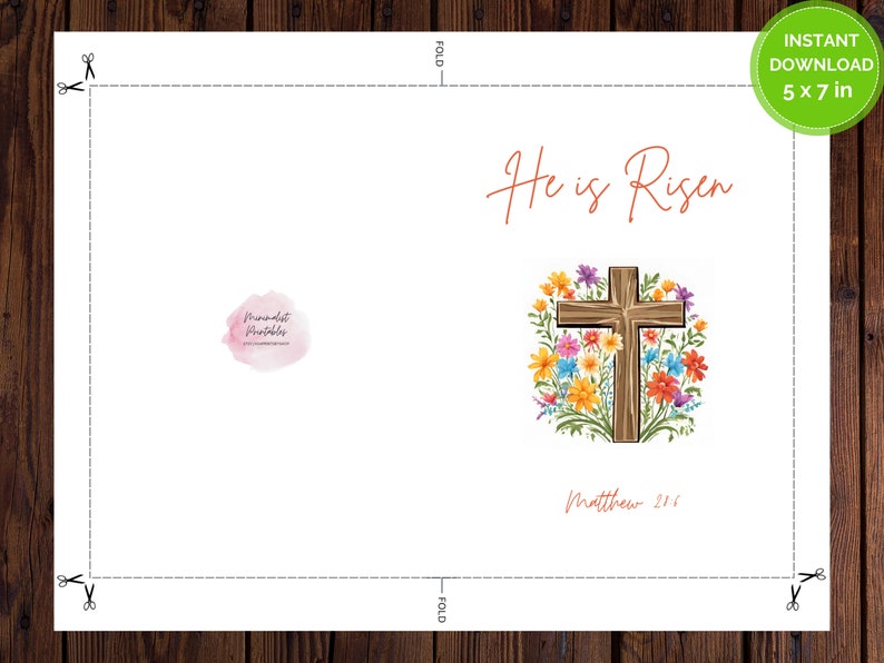 Christian Easter Card Digital | He is Risen Card | Happy Easter Card ...