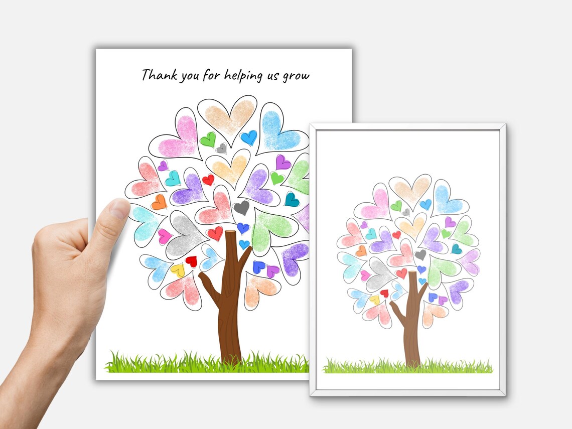 Fingerprint Thumbprint Class Tree, Printable Personalized End of School ...