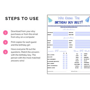 Who Knows the Birthday Boy Best, How Well Do You Know the Birthday Boy ...