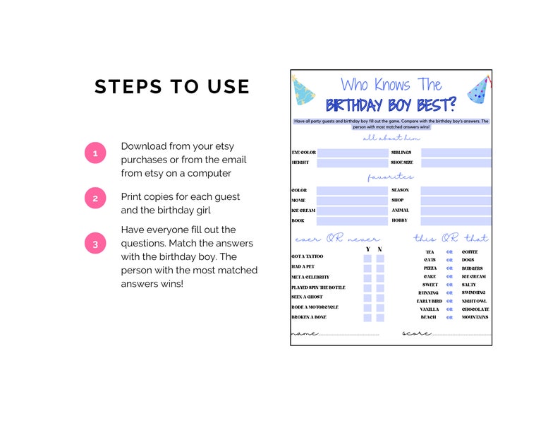 Who Knows the Birthday Boy Best, How Well Do You Know the Birthday Boy ...