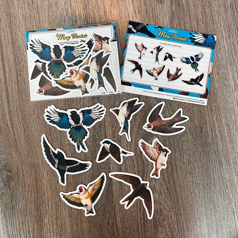The Flying Birds Vinyl Sticker Pack: Waterproof, Uv-resistant Decals ...