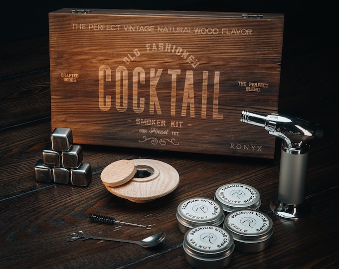 Barrel Stave Smoking Kit Makers Mark Gift for Dad Bourbon Kit Groomsman ...