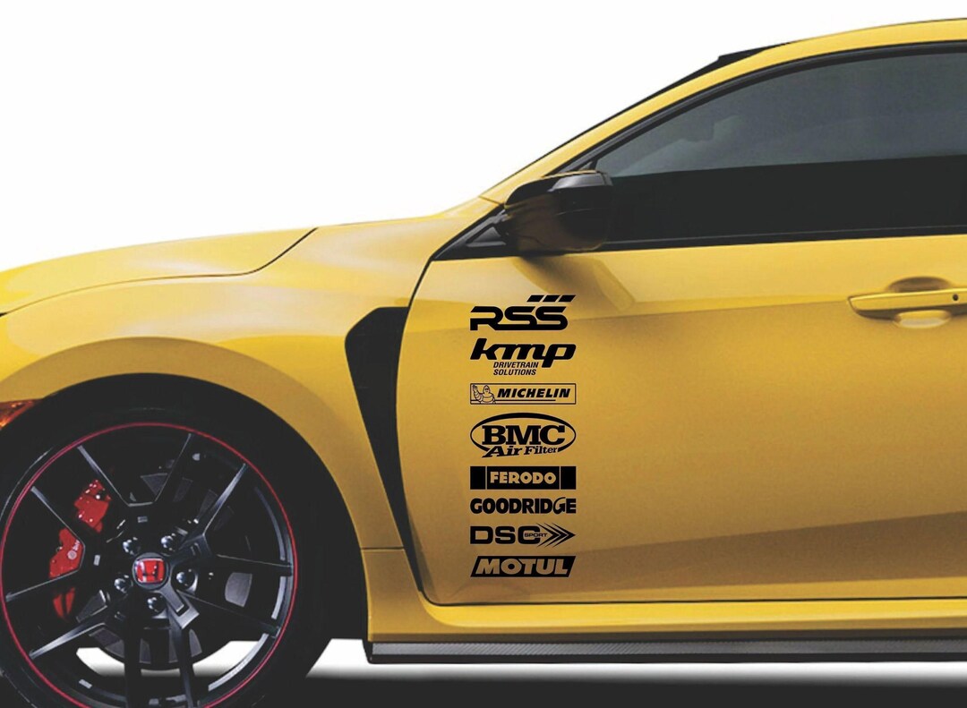 JDM Racing Sponsor Decals – Vinyl Stickers for Car Doors & Bedsides ...