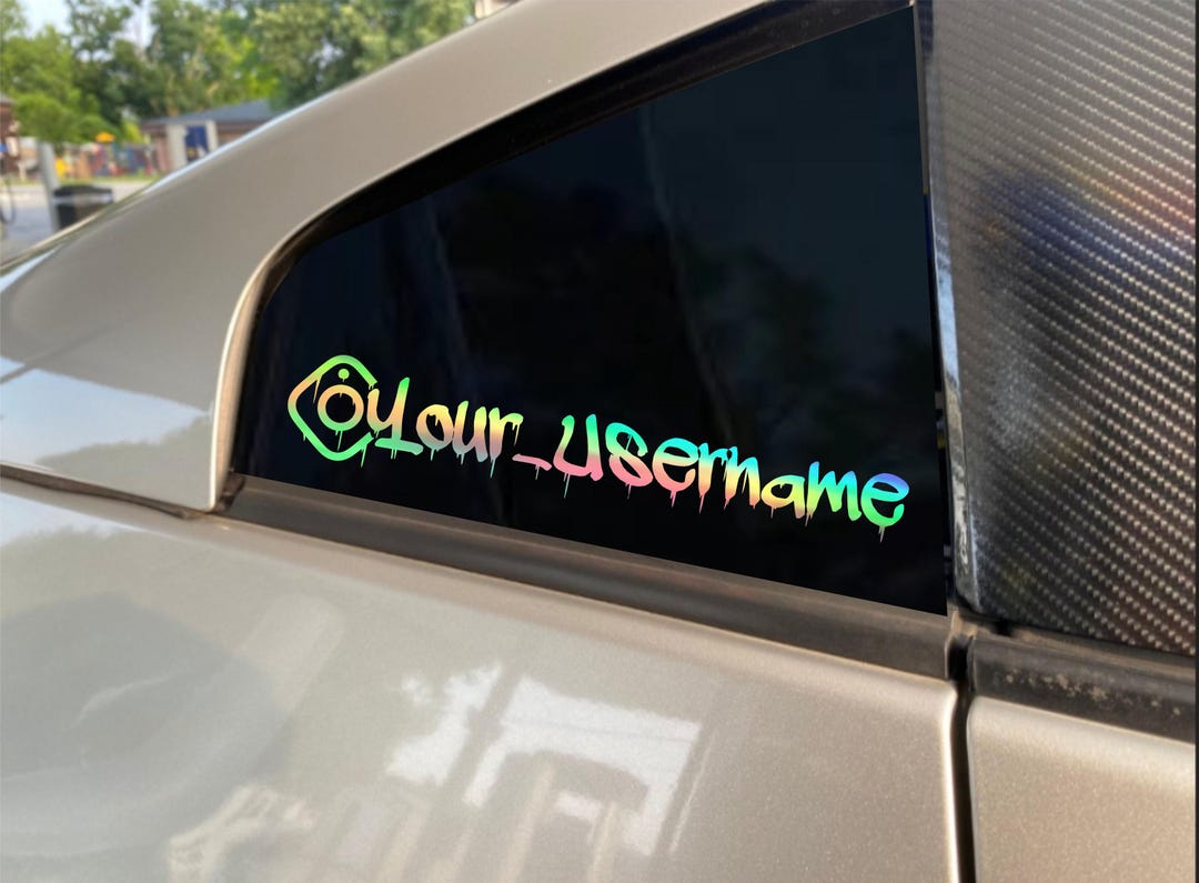Personalized Instagram Drip Decal – Oil Slick Vinyl Sticker for Car ...