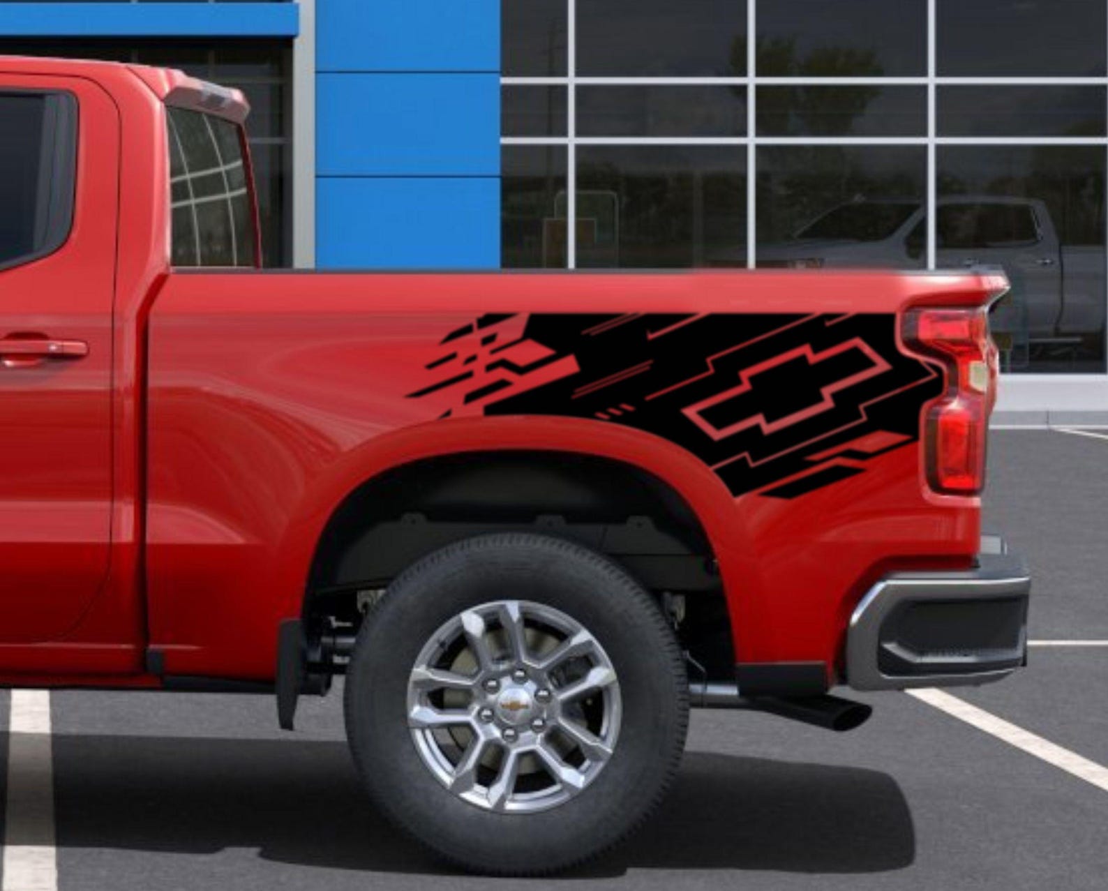 Silverado 1500 Bed Graphics (2pcs) – Custom RST, LT, Trail Boss Decals ...