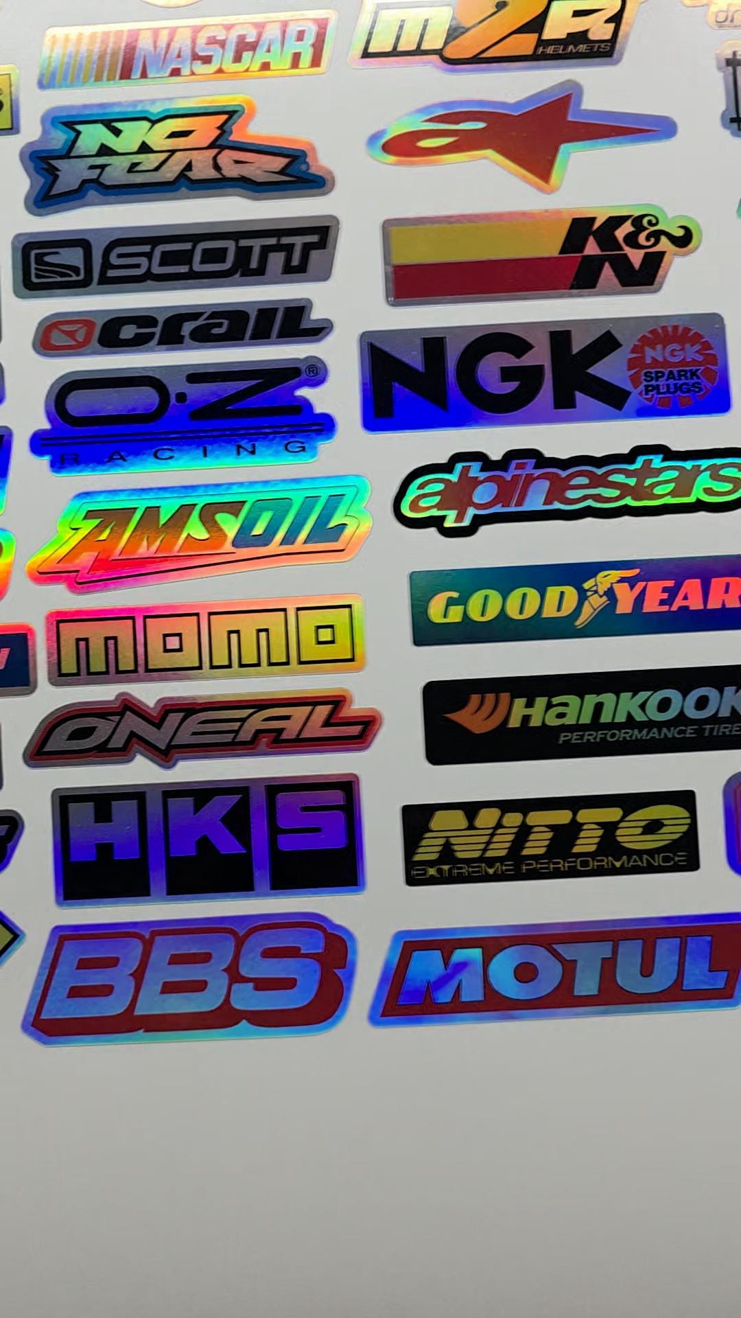 JDM Holographic Racing Stickers Pack (60pcs) – Drift, Nascar ...