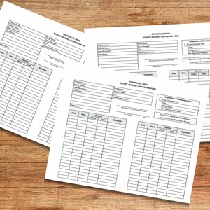 Controlled Drug Receipt/record/disposition Form - Etsy