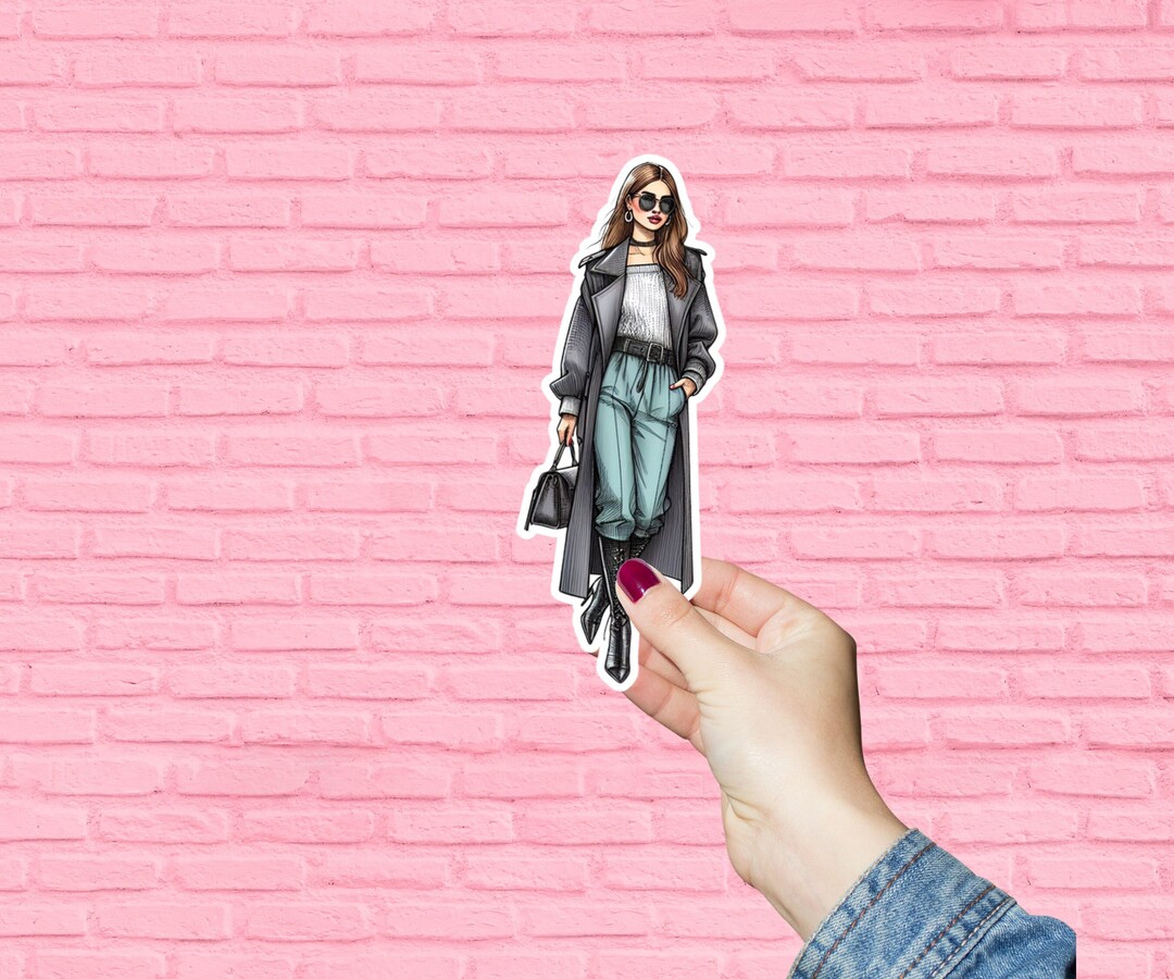 Fashion Model Sticker, Fashionista Decal - Etsy