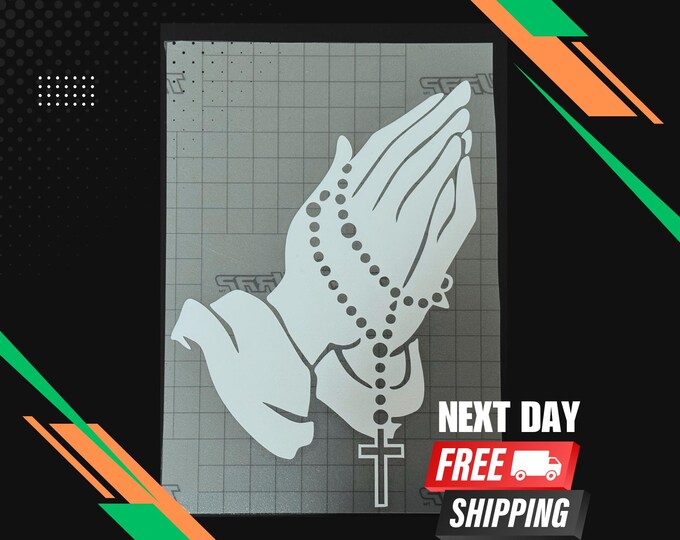 Praying Hands Sticker, Religious Vinyl, Decals for Laptops, Cars and ...