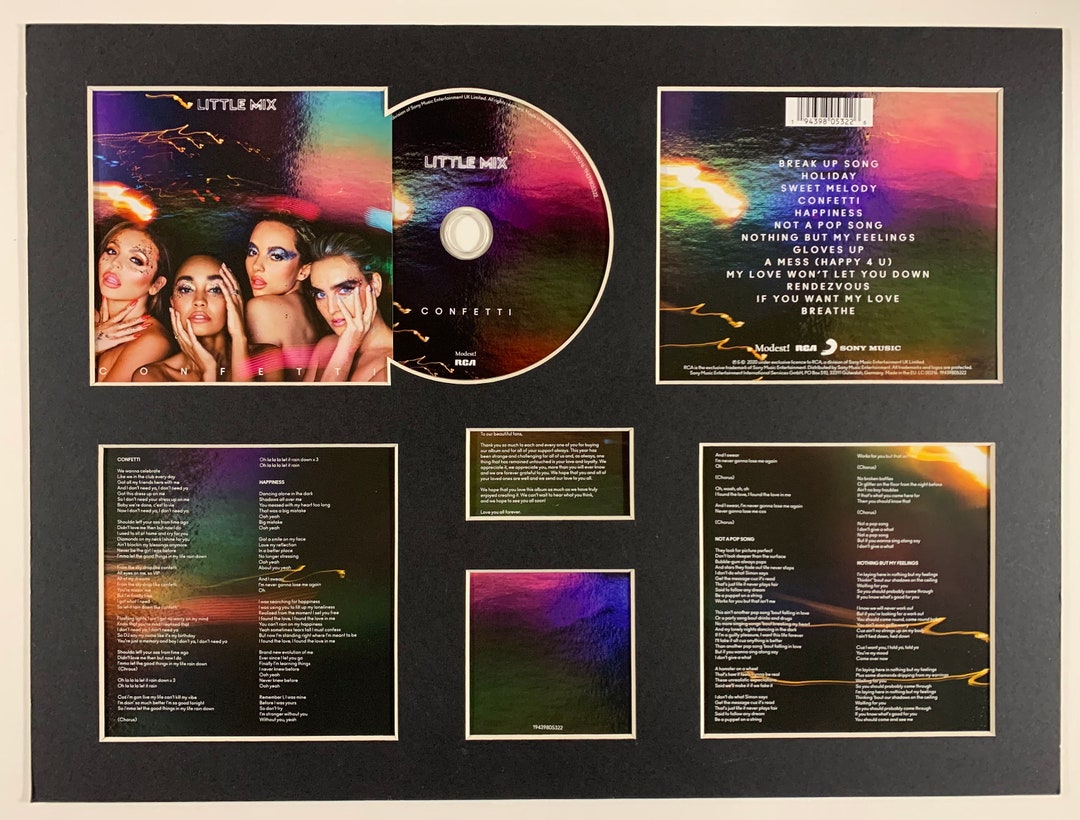 LITTLE MIX - Confetti - Album Display Deluxe - Etsy