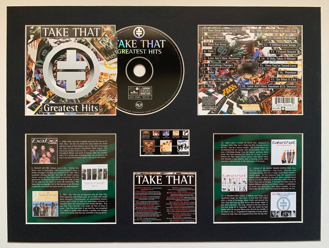 TAKE THAT - Greatest Hits - Album Display Deluxe - Etsy