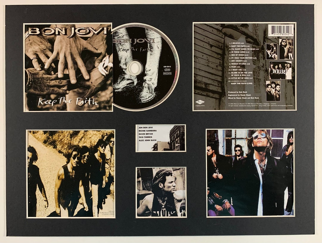 BON JOVI - Keep the Faith - Album Display Deluxe - Etsy