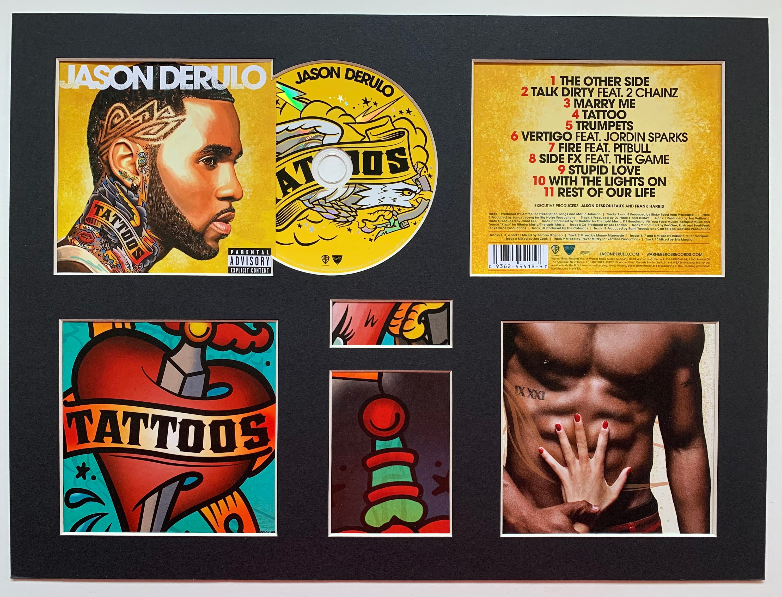 JASON DERULO - Tattoos - Album Display Deluxe - Etsy