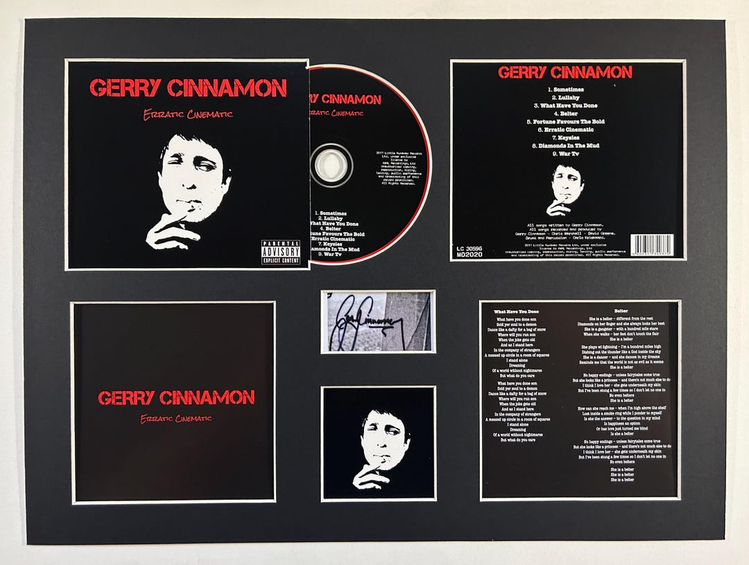 GERRY CINNAMON - Erratic Cinematic - Album Display Deluxe - Etsy