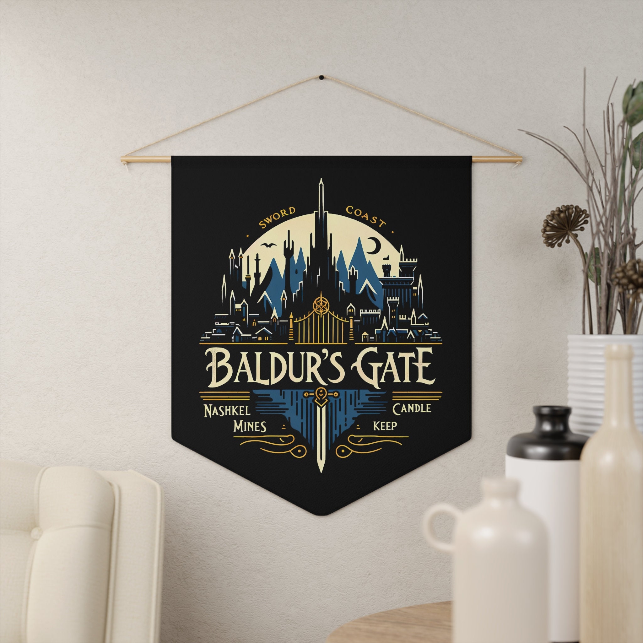 Baldur's Gate Minimalist Graphic Pennant, Baldur's Gate 3 Poster ...