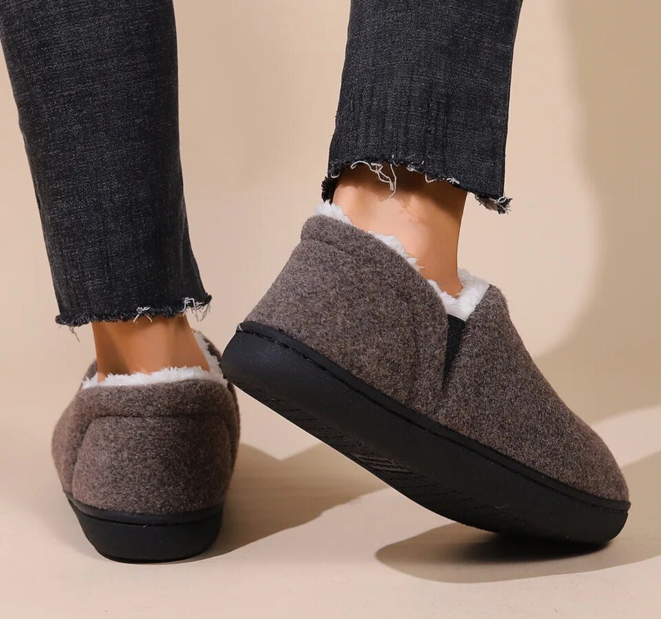 Ankle High Winter Slippers, Womens Slippers, Fluffy Winter Slippers - Etsy