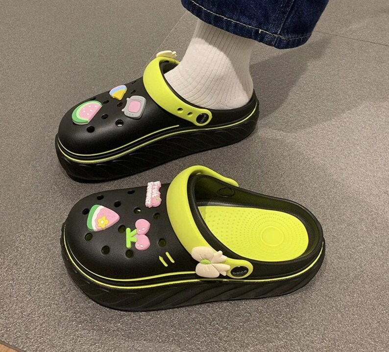 Charm Decorated Croc/clog Sandals Water Resistant and - Etsy