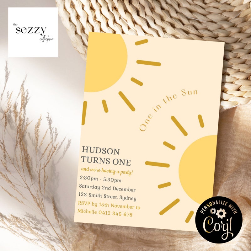 Sun Invitation - Etsy