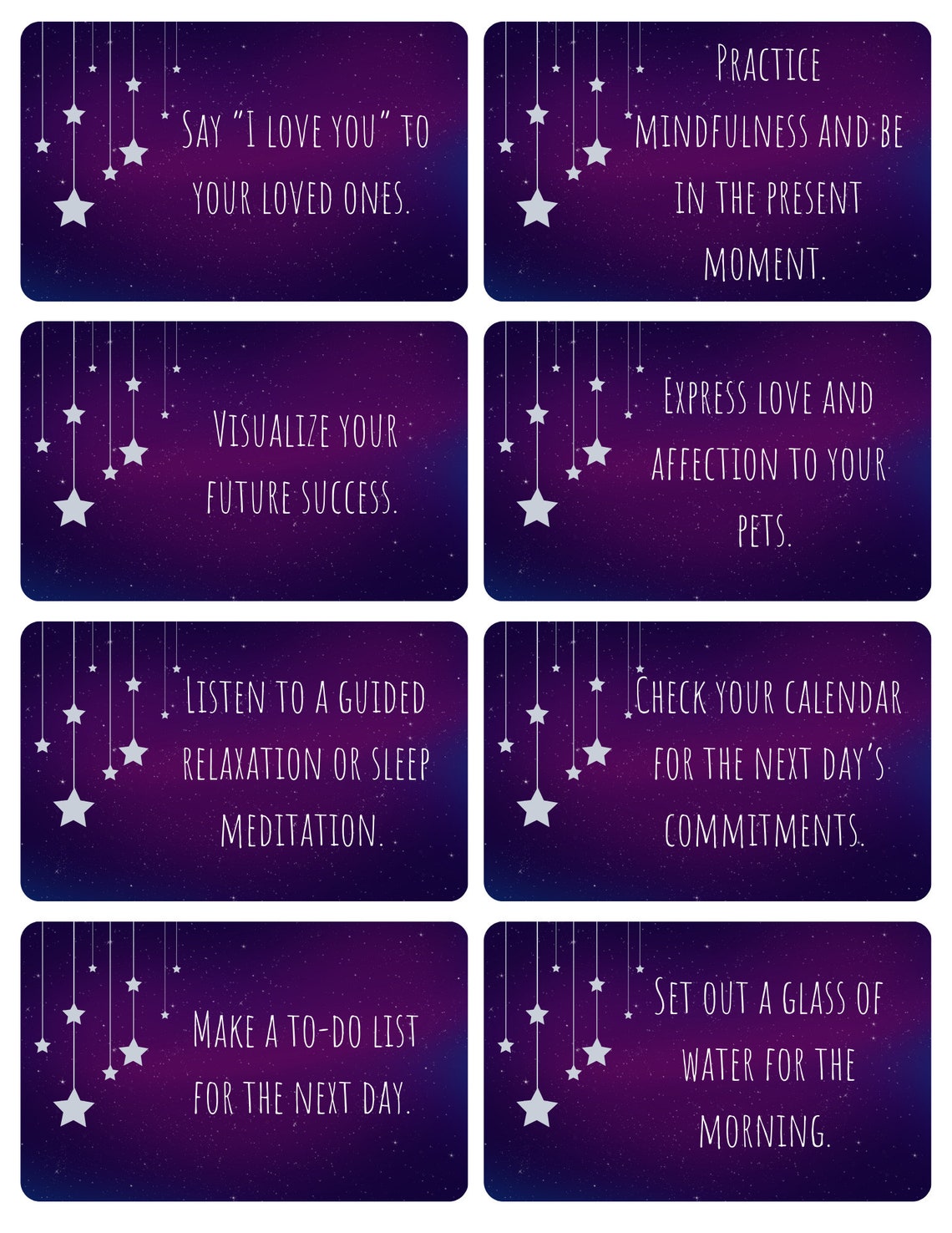 Printable Nighttime Routine Cards | Bedtime Routine Cards | Nightly ...