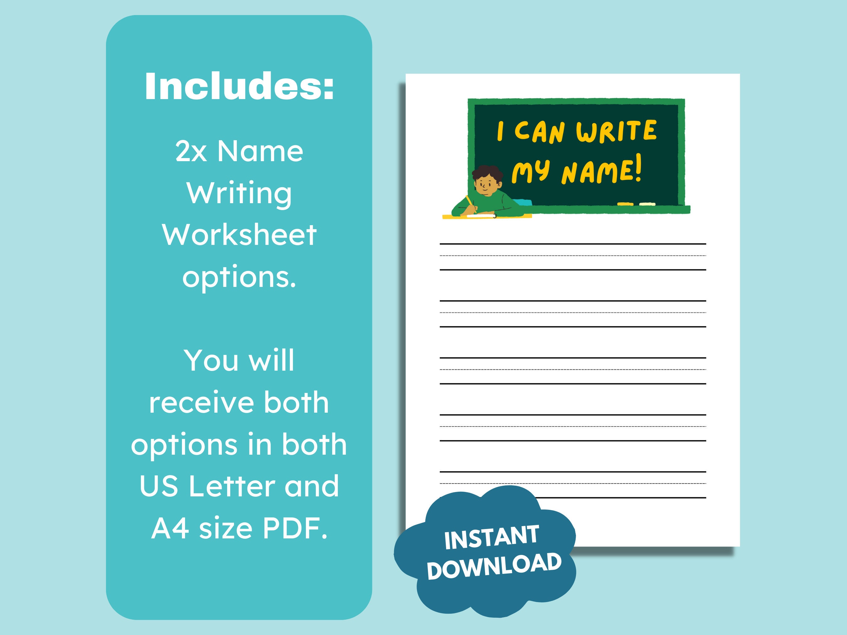 Name Writing Worksheets, Handwriting Practice, I Can Write My Name ...