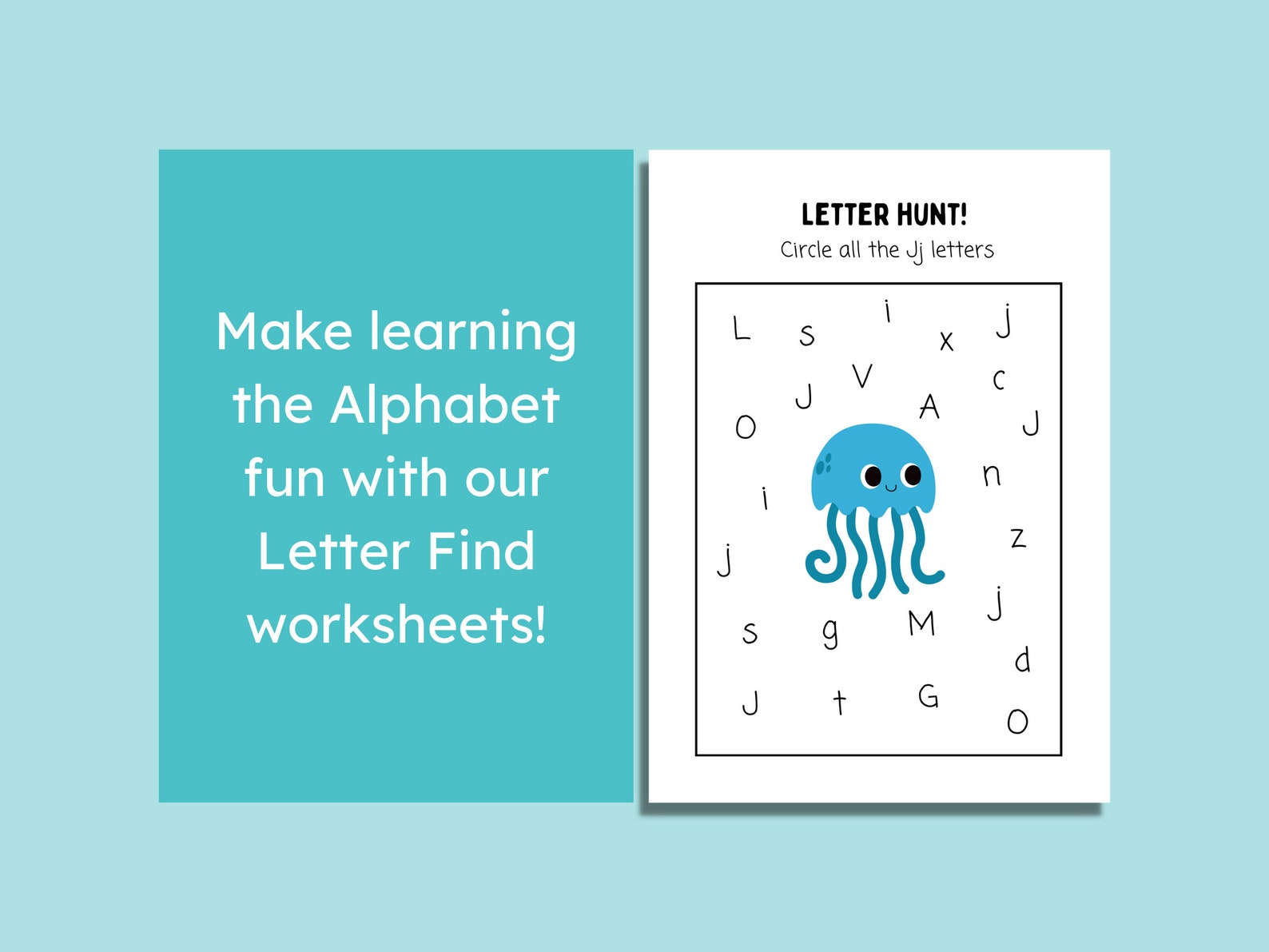 Letter Find Worksheets, Upper & Lowercase Letters, Alphabet, Letter ...