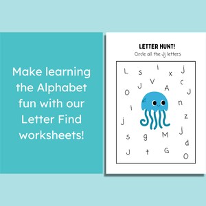 Letter Find Worksheets, Upper & Lowercase Letters, Alphabet, Letter ...