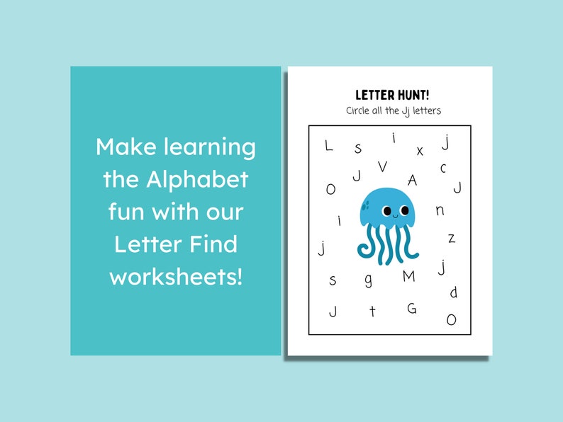 Letter Find Worksheets, Upper & Lowercase Letters, Alphabet, Letter ...