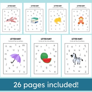 Letter Find Worksheets, Upper & Lowercase Letters, Alphabet, Letter ...