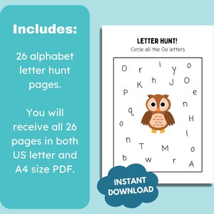 Letter Find Worksheets, Upper & Lowercase Letters, Alphabet, Letter ...