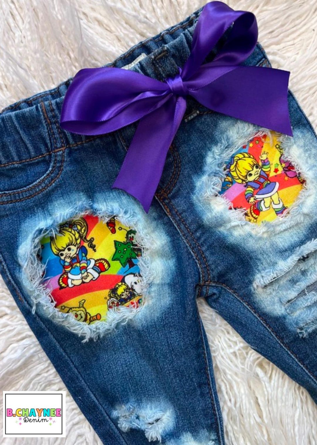 Kids Character Distressed Denim - Etsy