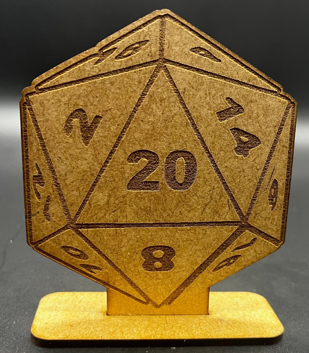 D20 Dice Laser Graving Light Mode / MDF - Etsy