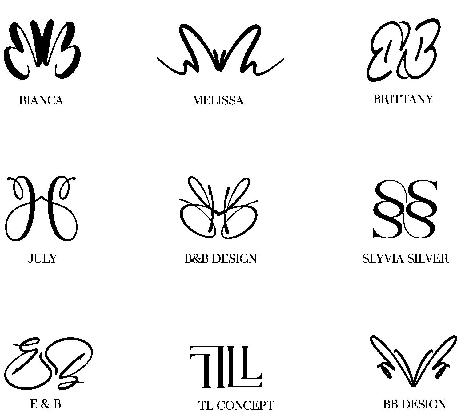 Custom Name Logo, 2 Letter Logo, Family Name Design, Initial Emblem ...