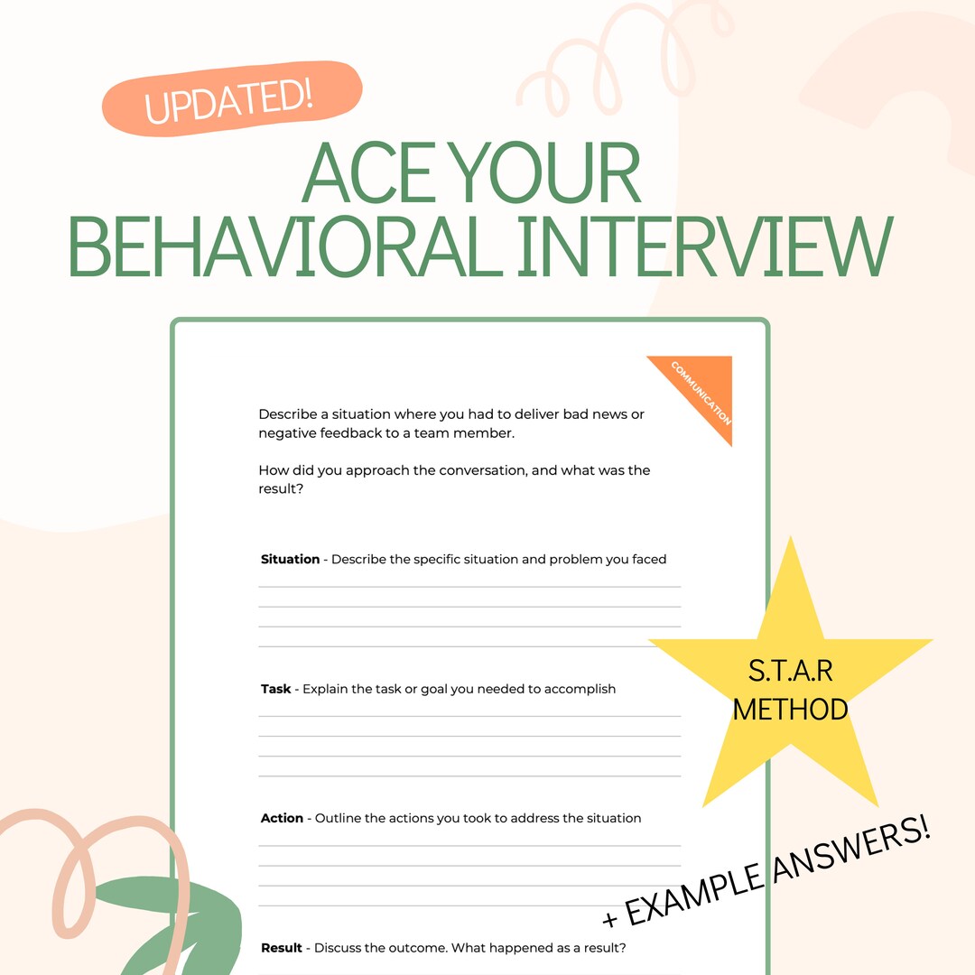 ULTIMATE Behavioral Interview Questions Preparation Workbook ...
