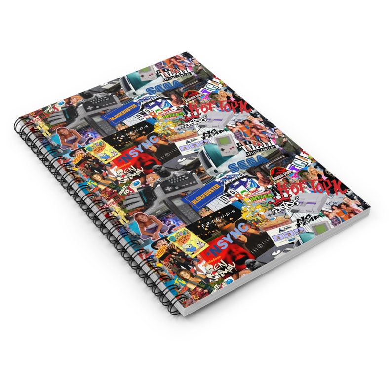 The Ultimate 90s Collage Nostalgia Spiral Notebook Book Cover Nirvana ...